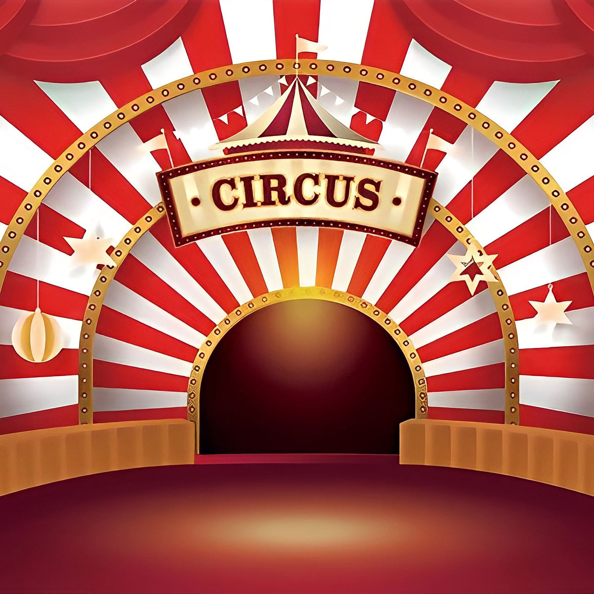 Circus Stage Backdrop – Inspired Party Backdrops