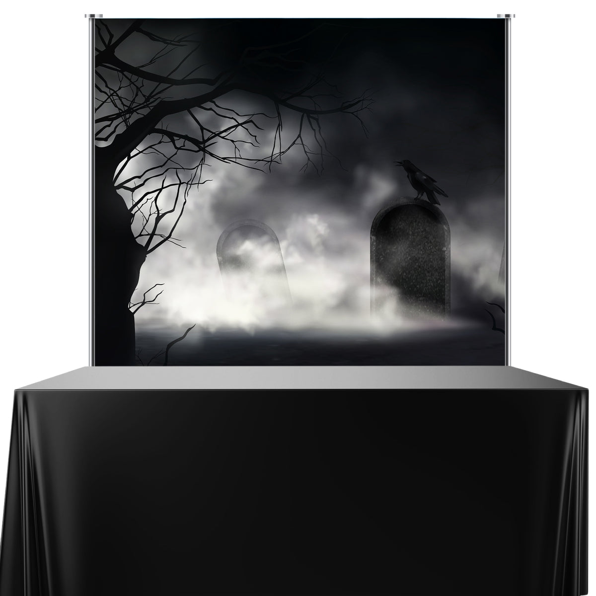 Spooky Graveyard Backdrop – Inspired Party Backdrops